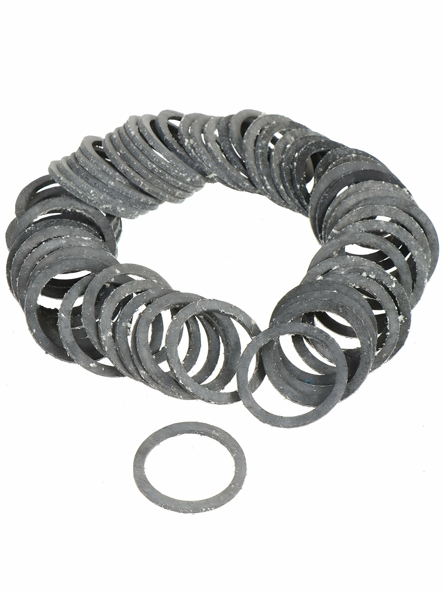 Прокладка сантехническая для заглушки косого фильтра, 100 шт, 1/2", паронит, СантехКреп, 2.9.14.