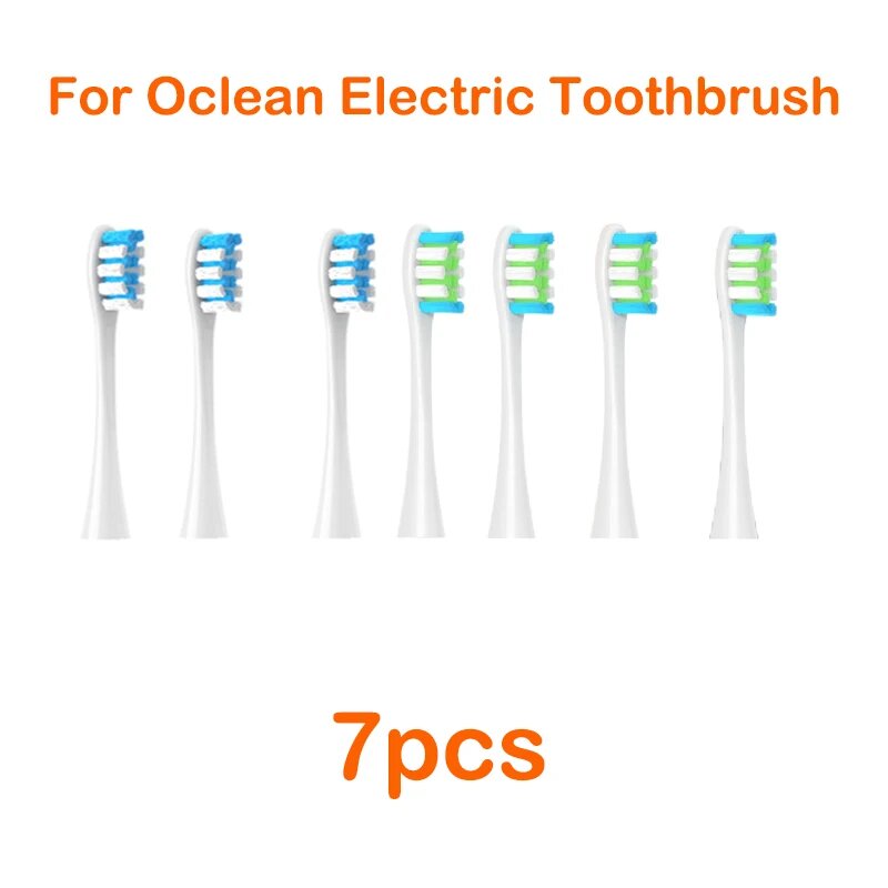 Насадки для зубной щетки Oclean 7шт 3blue 4Wgreen