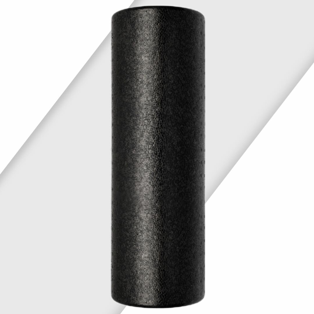 Ролик массажный 45 см х 15 см FOAM, черный, валик спортивный для спины, ролл для фитнеса и МФР, йоги и пилатеса