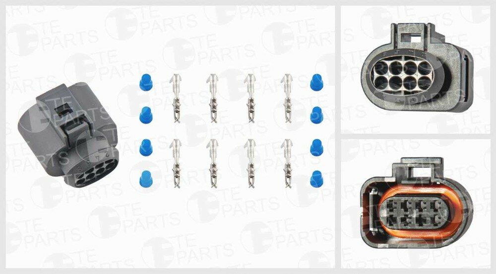 Разъем TE PARTS 7741434 8 контактов 4х4, комплектация: 8-pin, 8 уплотнений, Vag