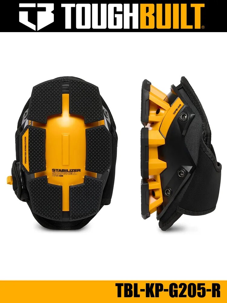 TOUGHBUILT TBL-KP-G205-R Наколенники-стабилизаторы GelFit, прочные регулируемые ремни, защитные инструменты