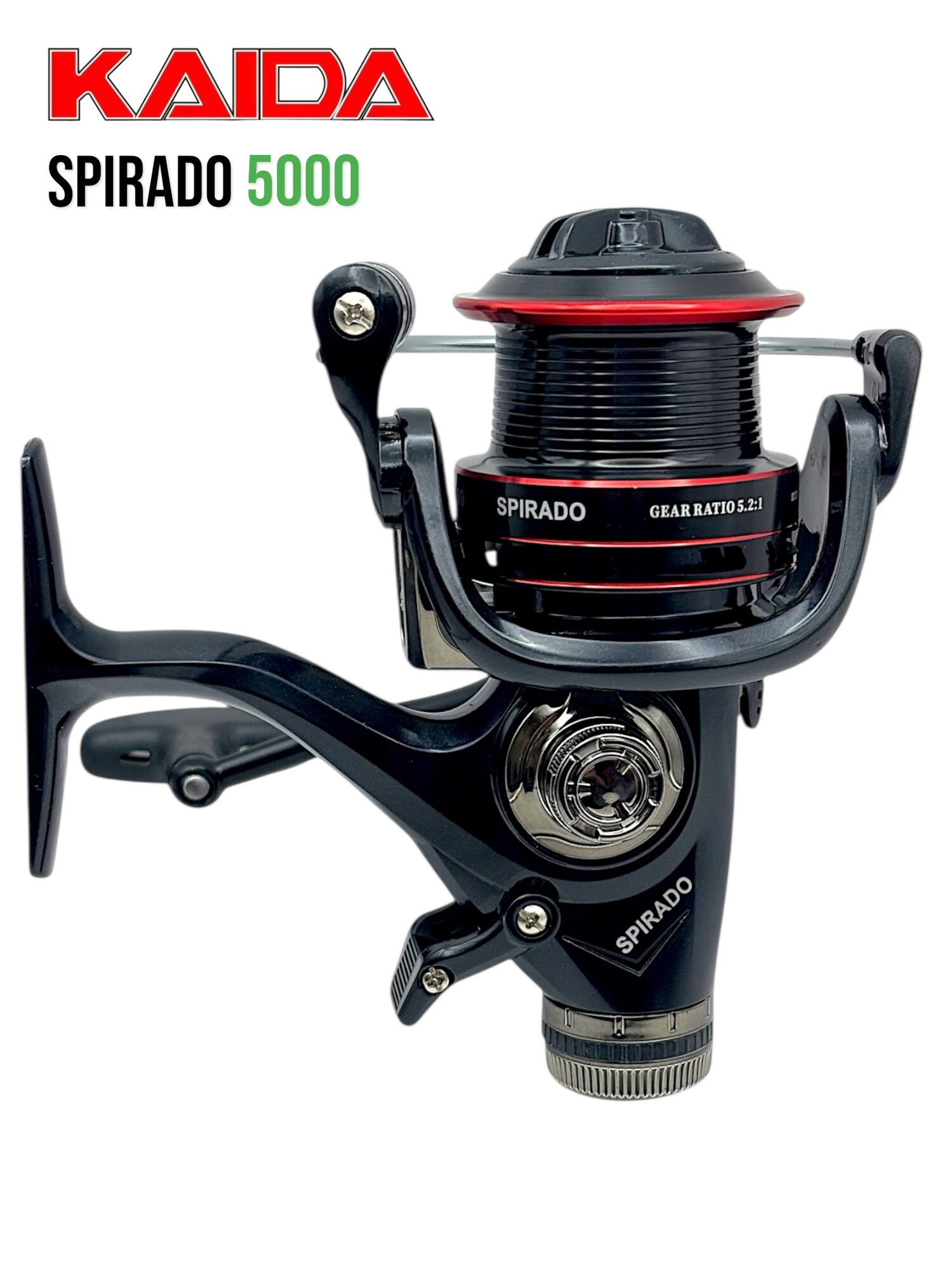 Катушка для рыбалки с байтранером KAIDA Spirado 6000 6+1, кайда на фидер, донку, на леща, карася, плотву