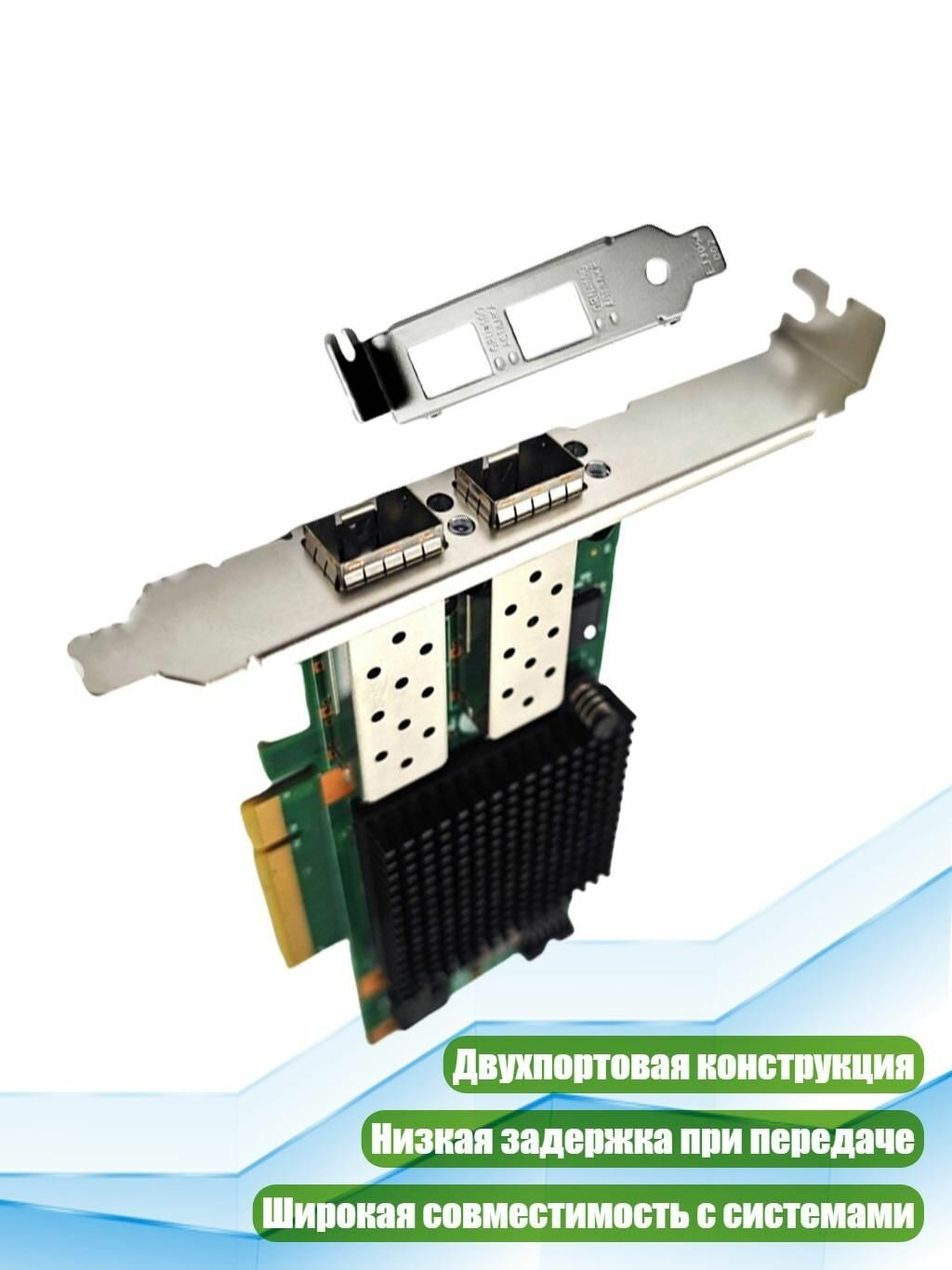 Сетевая карта 10 Гб, двухпортовая