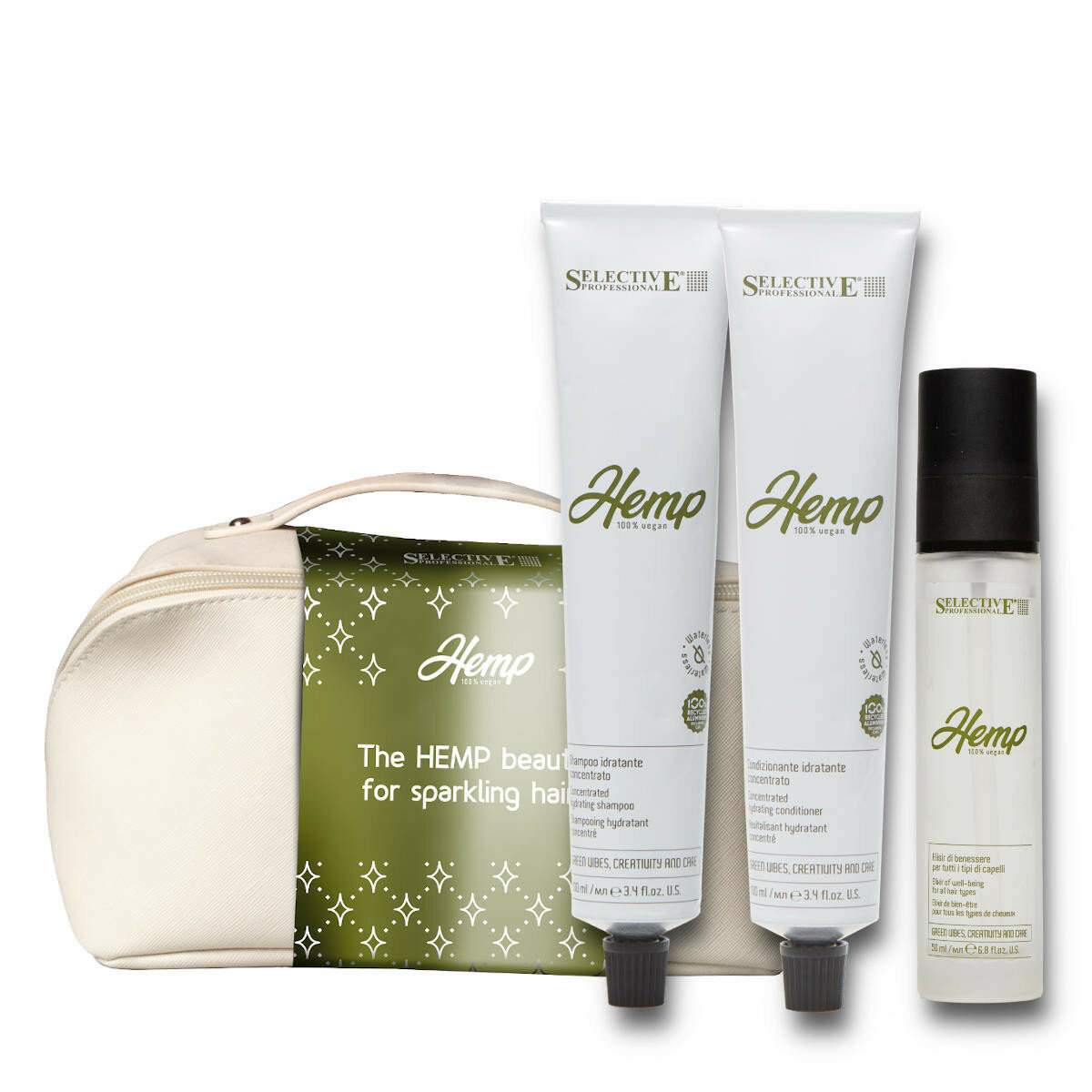 Набор Hemp Ritual for Sparkling шампунь 100 мл + эликсир 50 мл + кондиционер 100 мл Selective Professional