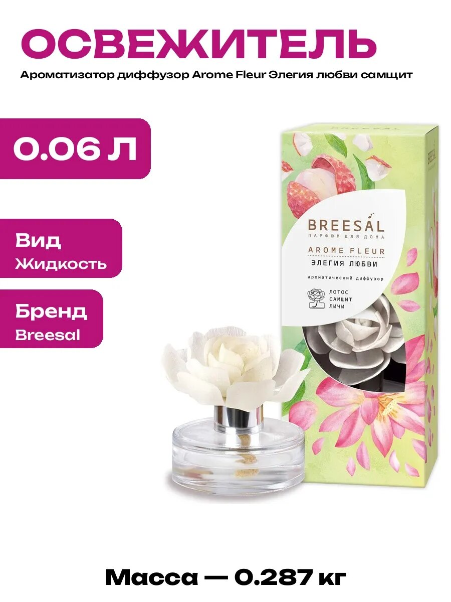 Парфюм для дома Arome Fleur Элегия любви запах лотос личи