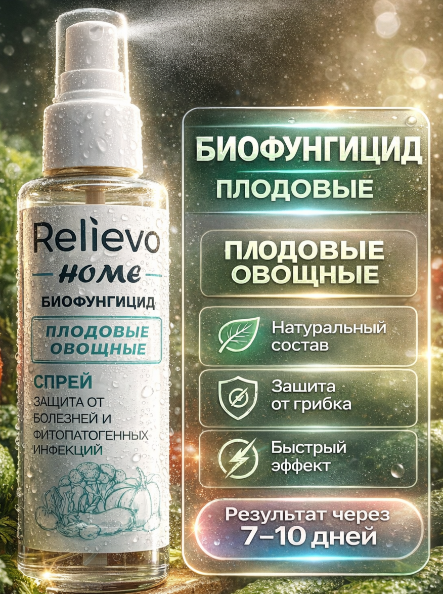 Биофунгицид Relievo "плодовые овощные, для томатов, огурцов, от инфекций, тли