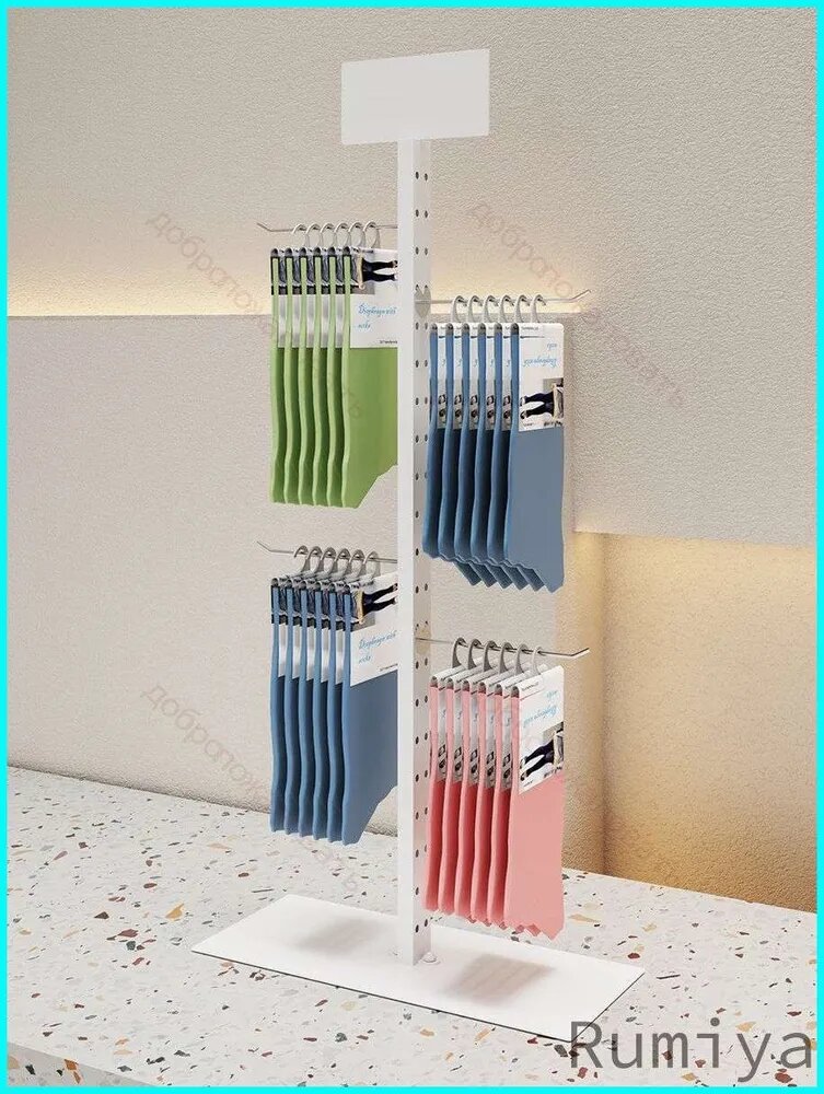 Вешалка напольная, сталь витрина, Подходит для чехлов телефонов, носков, ювелирных изделий и т. д.350x150x680 мм
