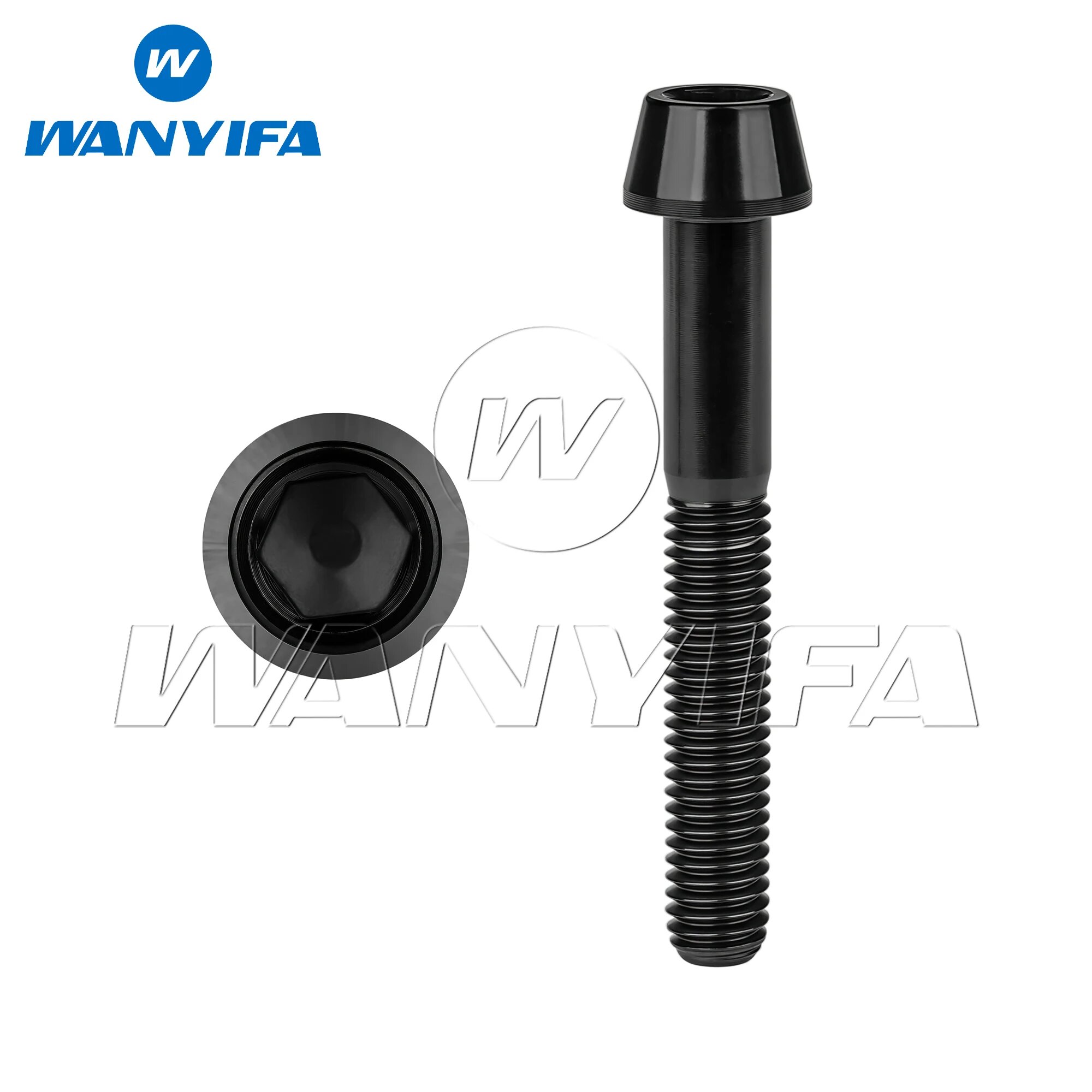 Болт титановый Wanyifa M5x9 Black(PVD) 40mm