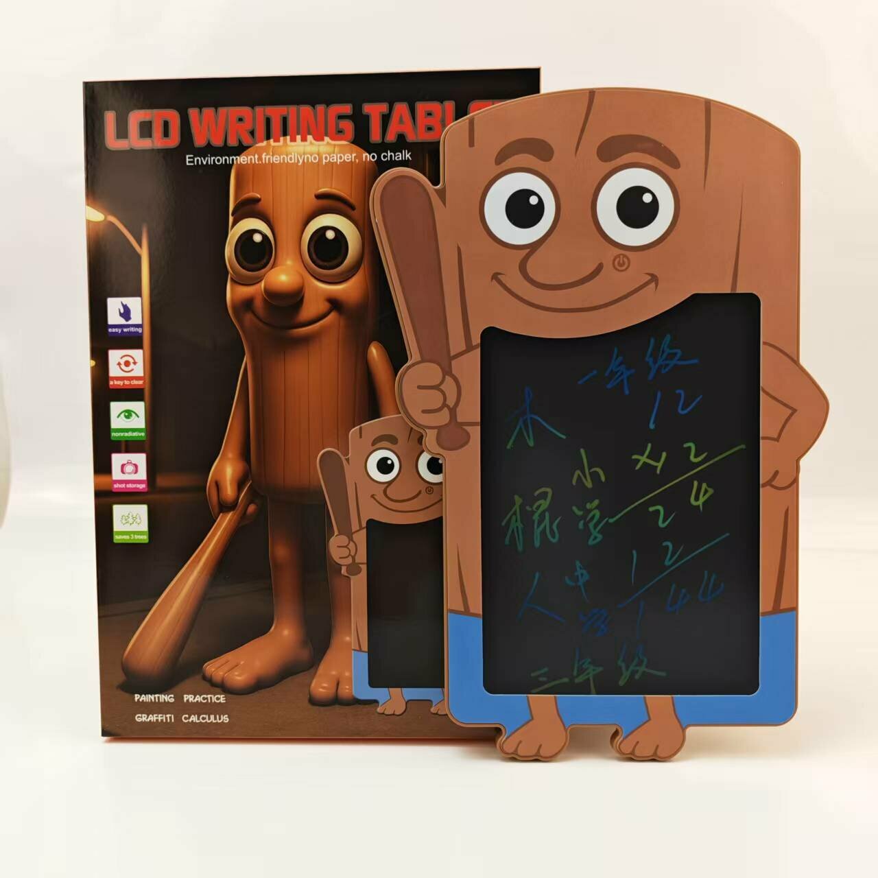 Деревянная палочка Шанхайцзин, LCD доска для письма, детская доска для рисования, электронная доска для письма для учеников начальной школы
