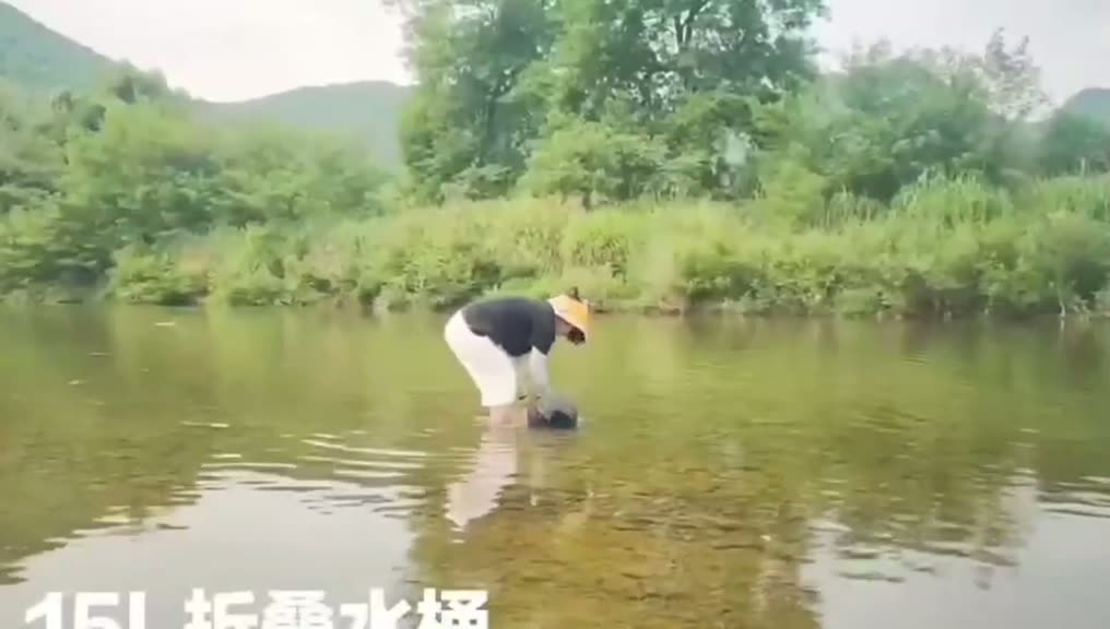 Открытое складное ведро для воды 15л, портативное, водонепроницаемое, для туризма и пикника, цвет медный — фото 1
