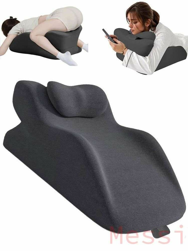 Ортопедическая клиновидная подушка при изжоге и храпе, Подушка для сна на животе анатомическая форма, дышащий материал (пена с памятью формы