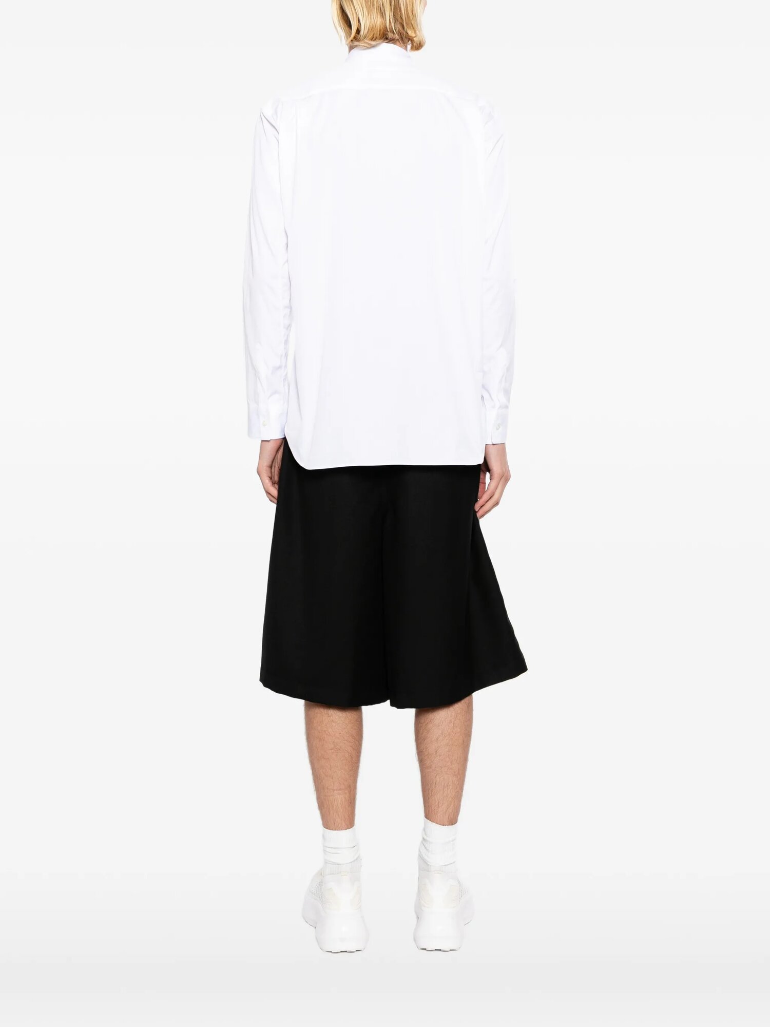 Рубашка Comme des Garcons SHIRT Panel shirt, размер M, бежевый/белый — фото 1