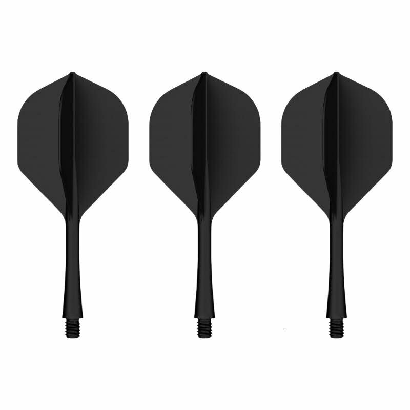 Комплект из 3 шт. пластиковых оперений и грифов для дартса, Черный