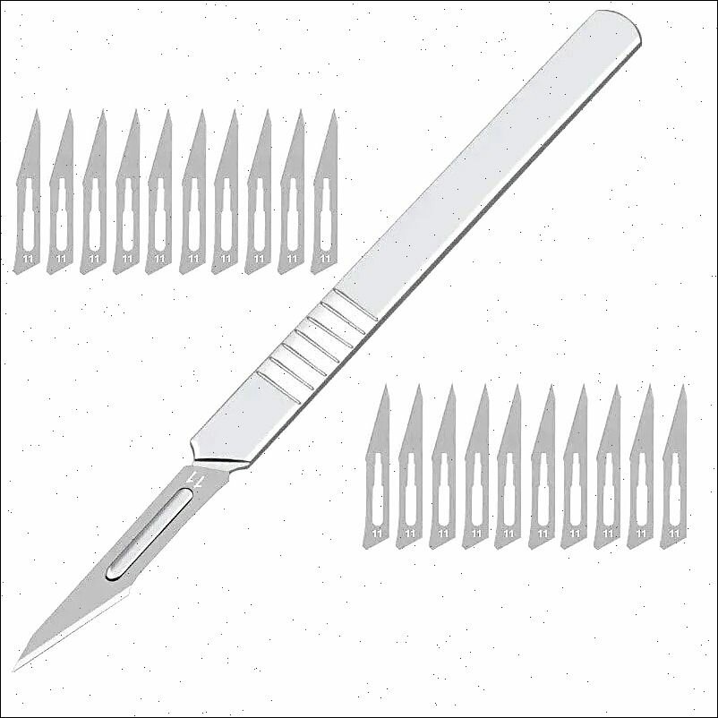 Набор для ремонта скальпель ручка + 20 скальпельных лезвий+организатор