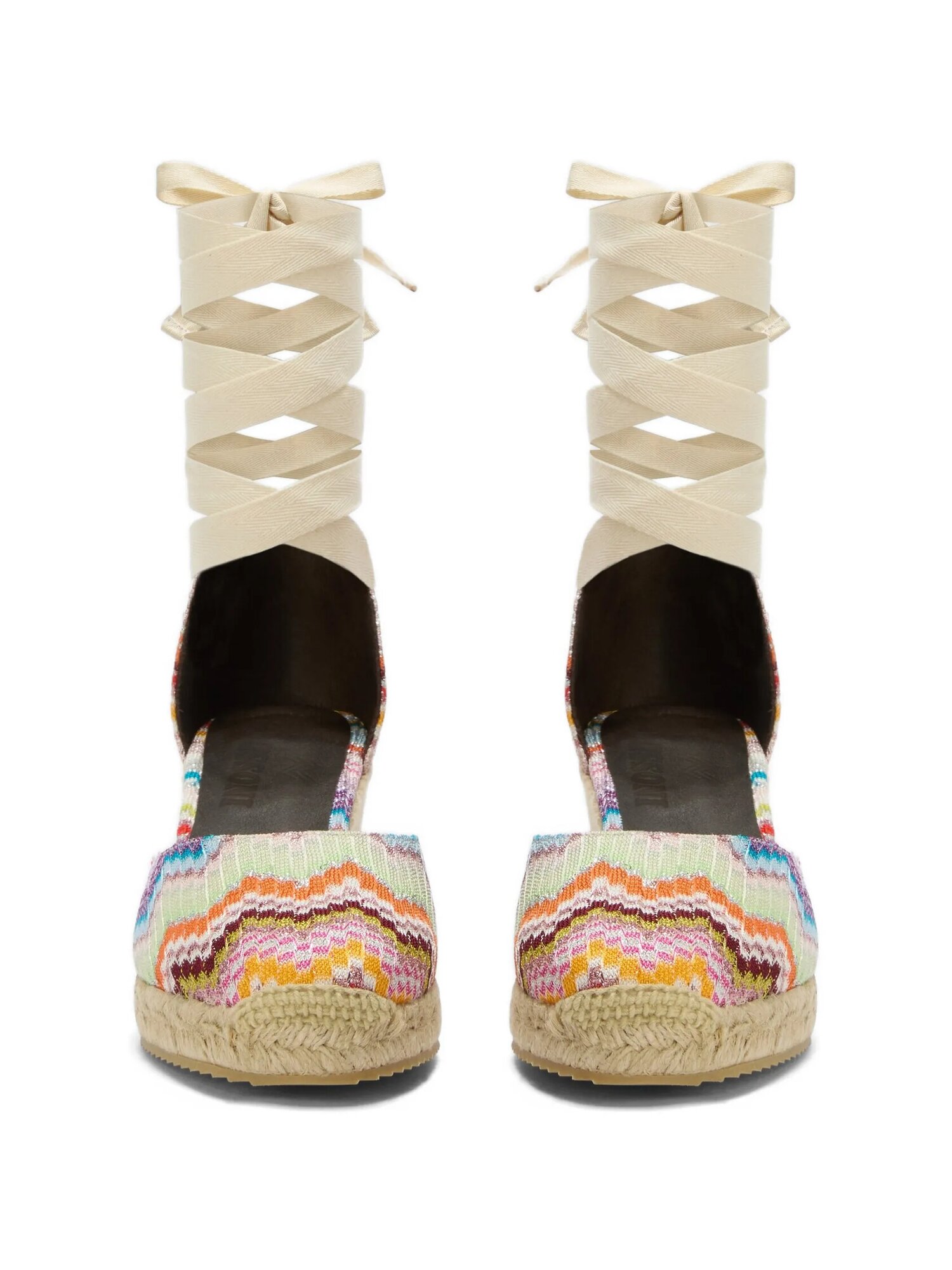 Эспадрильи Missoni Zigzag lace-up espadrilles, размер 36, green — фото 1