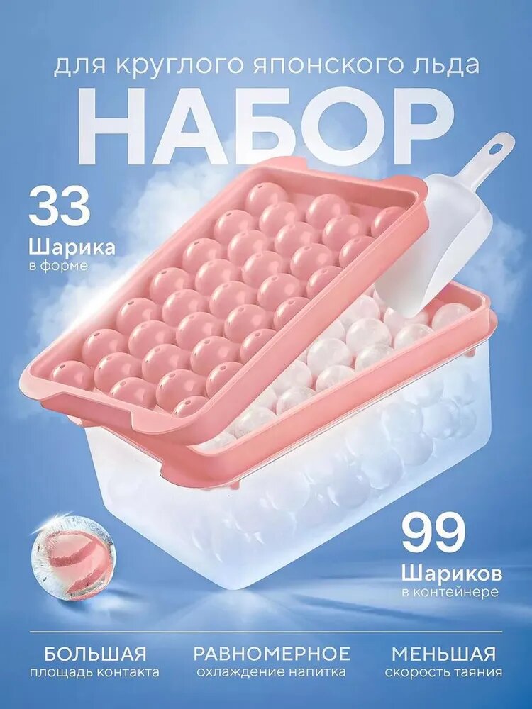Форма для льда, 33 яч, 1 шт