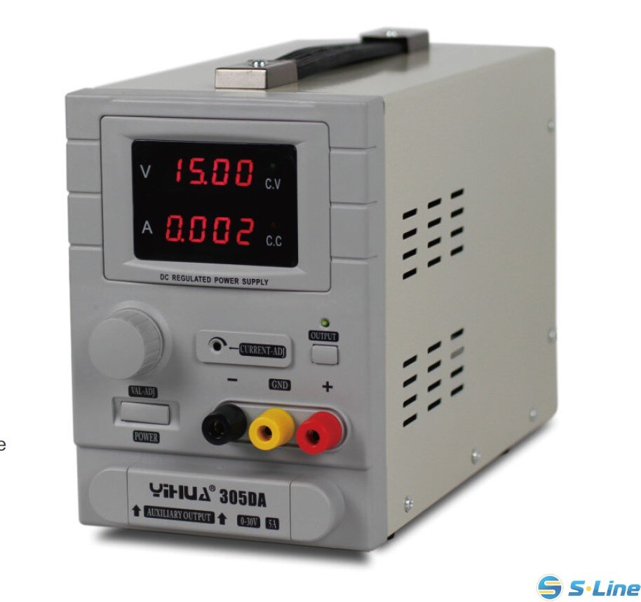 Лабораторный блок питания постоянного напряжения YH-305DA 0 - 30 В ток до 5А, с цифровой индикацией напряжения и тока.