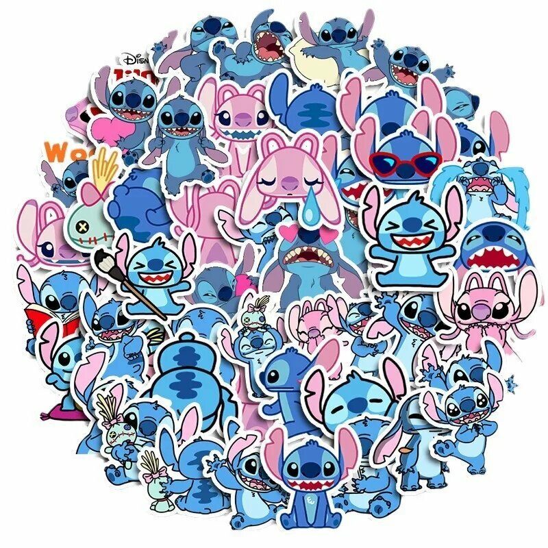 50 шт. аниме-наклеек Stitch для школьных пародийных дизайнов 50PCS