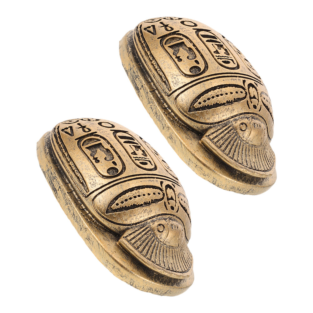 Золотая фигурка скарабея из смолы в наборе 2 шт