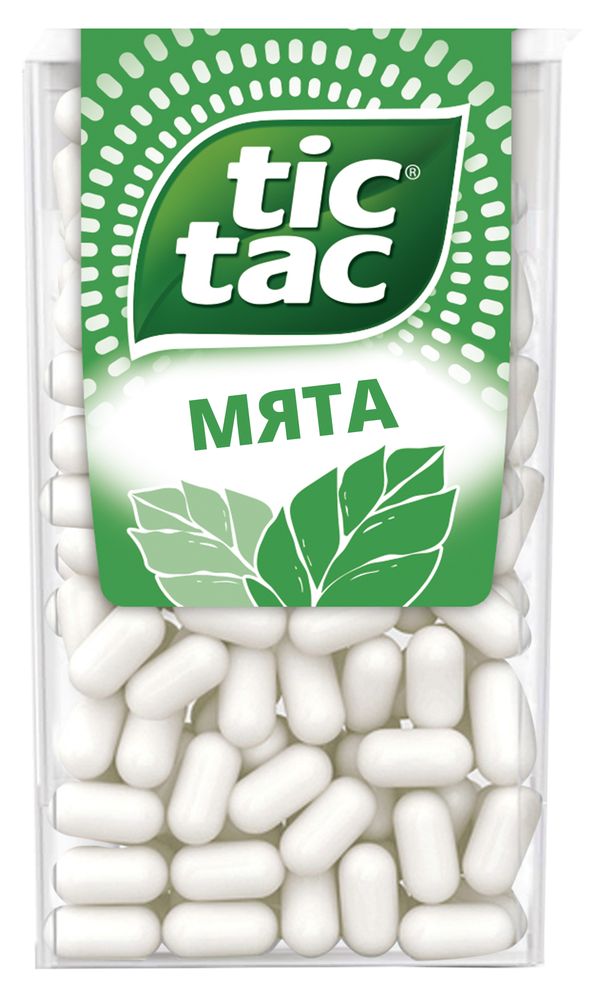 Драже Tic Tac со вкусом мяты, 49г, 1 штука, пластиковая упаковка
