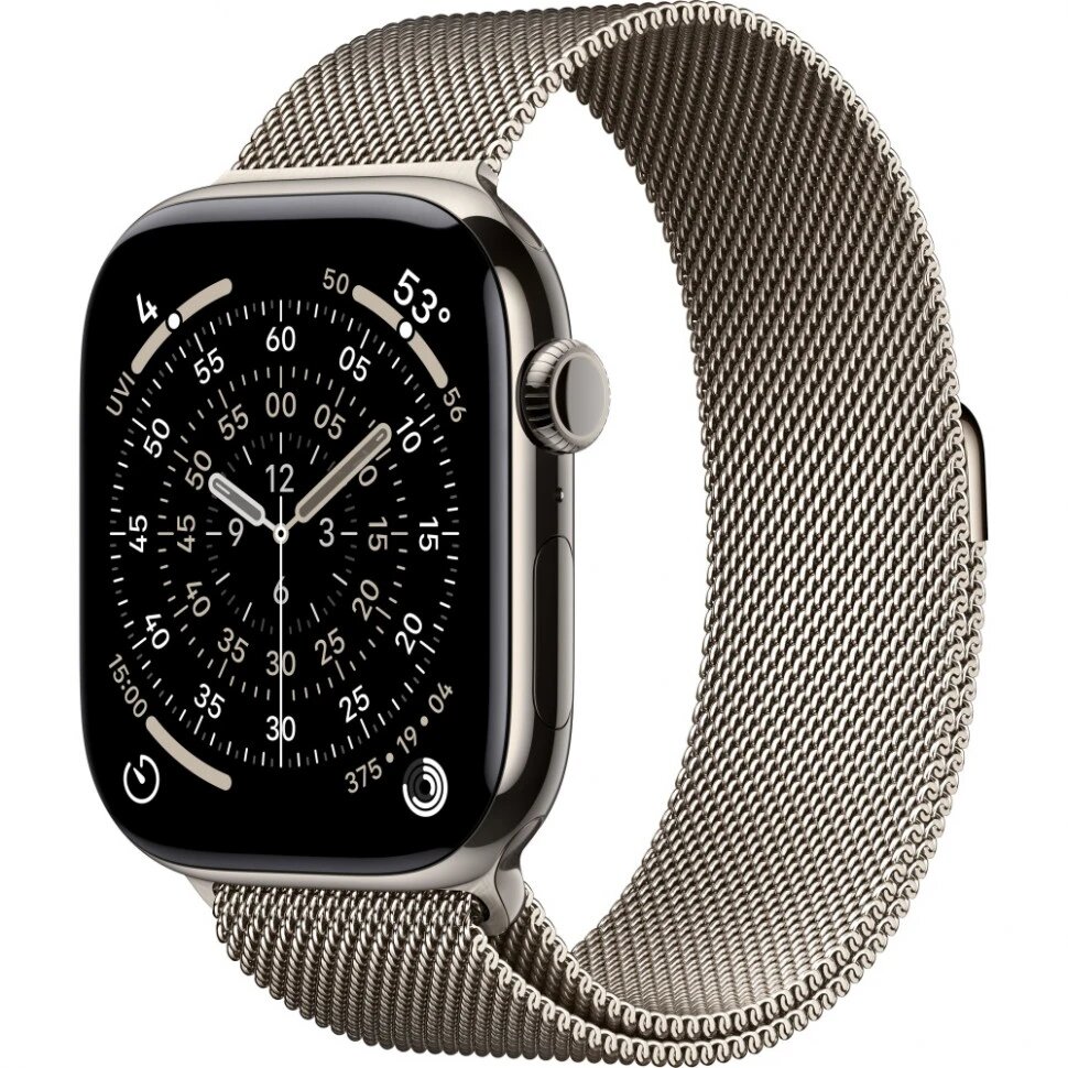 Умные часы Apple Watch Series 11 46mm Natural Titanium Case with Natural Milanese Loop S/M