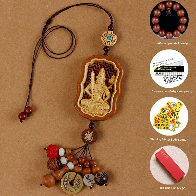 Подвеска для автомобиля из самшита «Будда», новая модель 2026 года, высококачественное украшение для салона автомобиля,