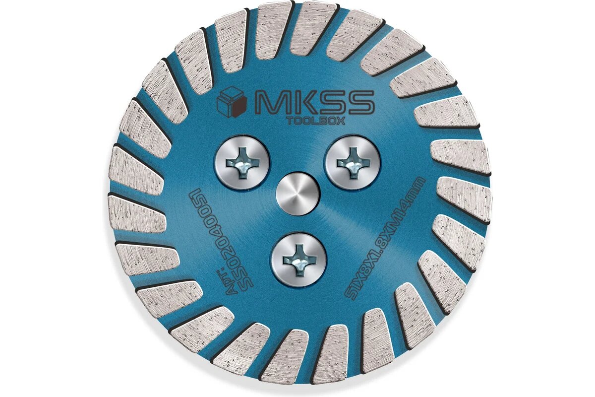 Алмазный диск MKSS Toolbox SS0204 Handy 51 мм M14 тонкий корпус для УШМ резка бетона, гранита, камня и плиточного клея