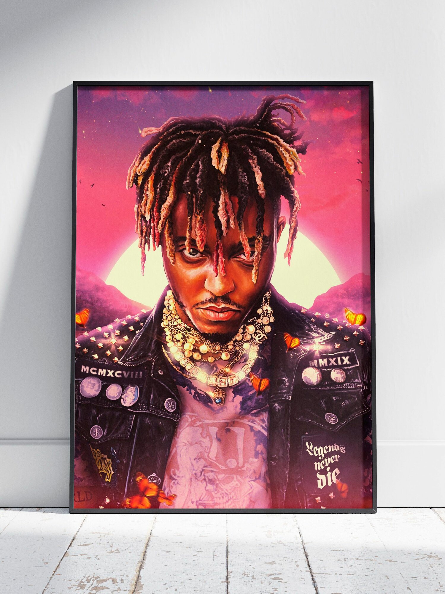 Плакат на стену для интерьера Джус Ворлд (Juice WRLD 17) - Постер по музыке и артисту формата A4 (21x30 см)