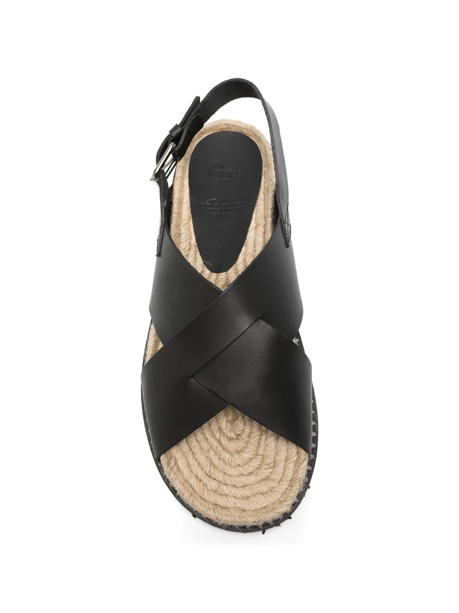 Босоножки Castaner Crossover-strap slingback sandals, размер 44, black/black — фото 1