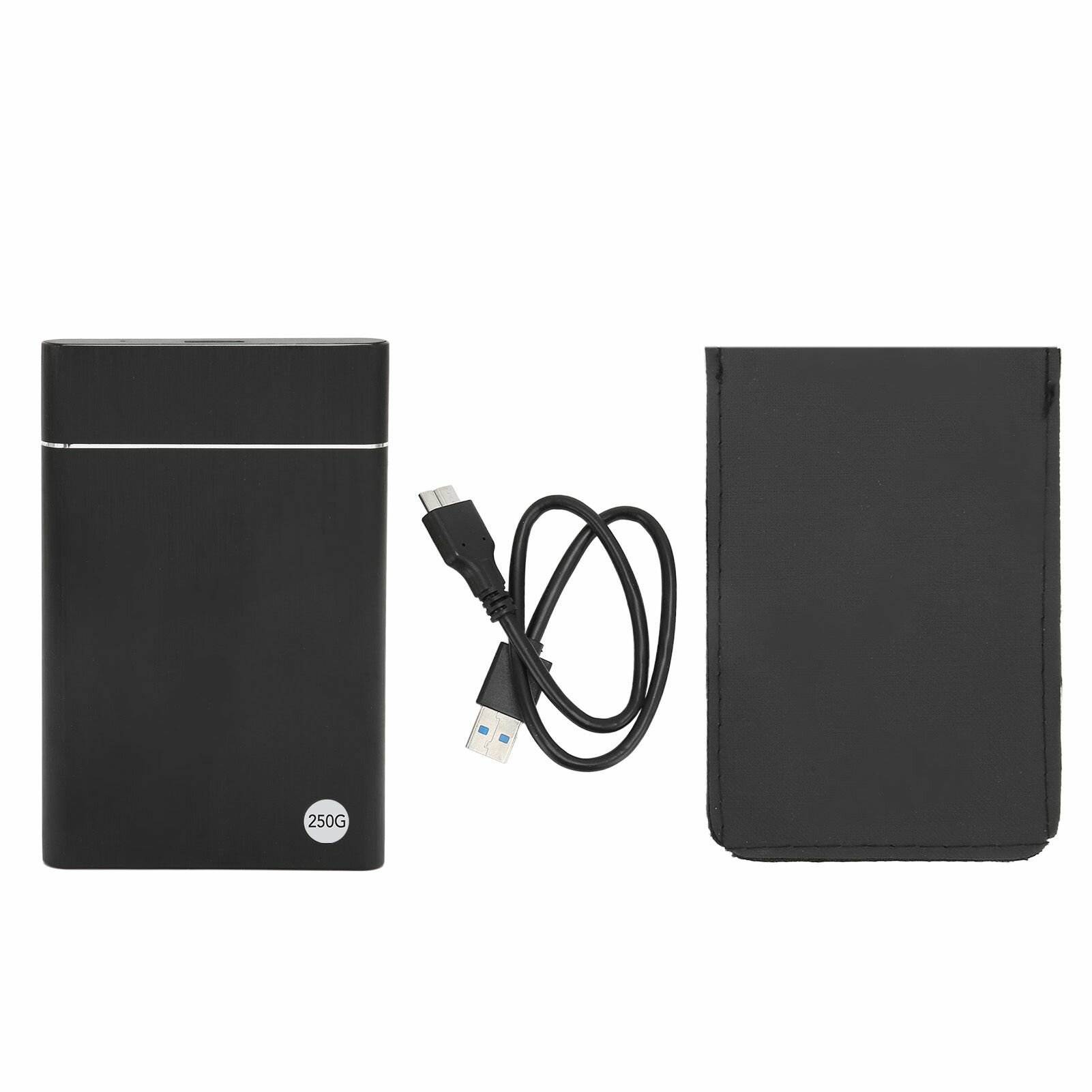 Внешний HDD 2,5", USB3.0, 5 Гбит/с, 250 ГБ, черный, для ноутбука