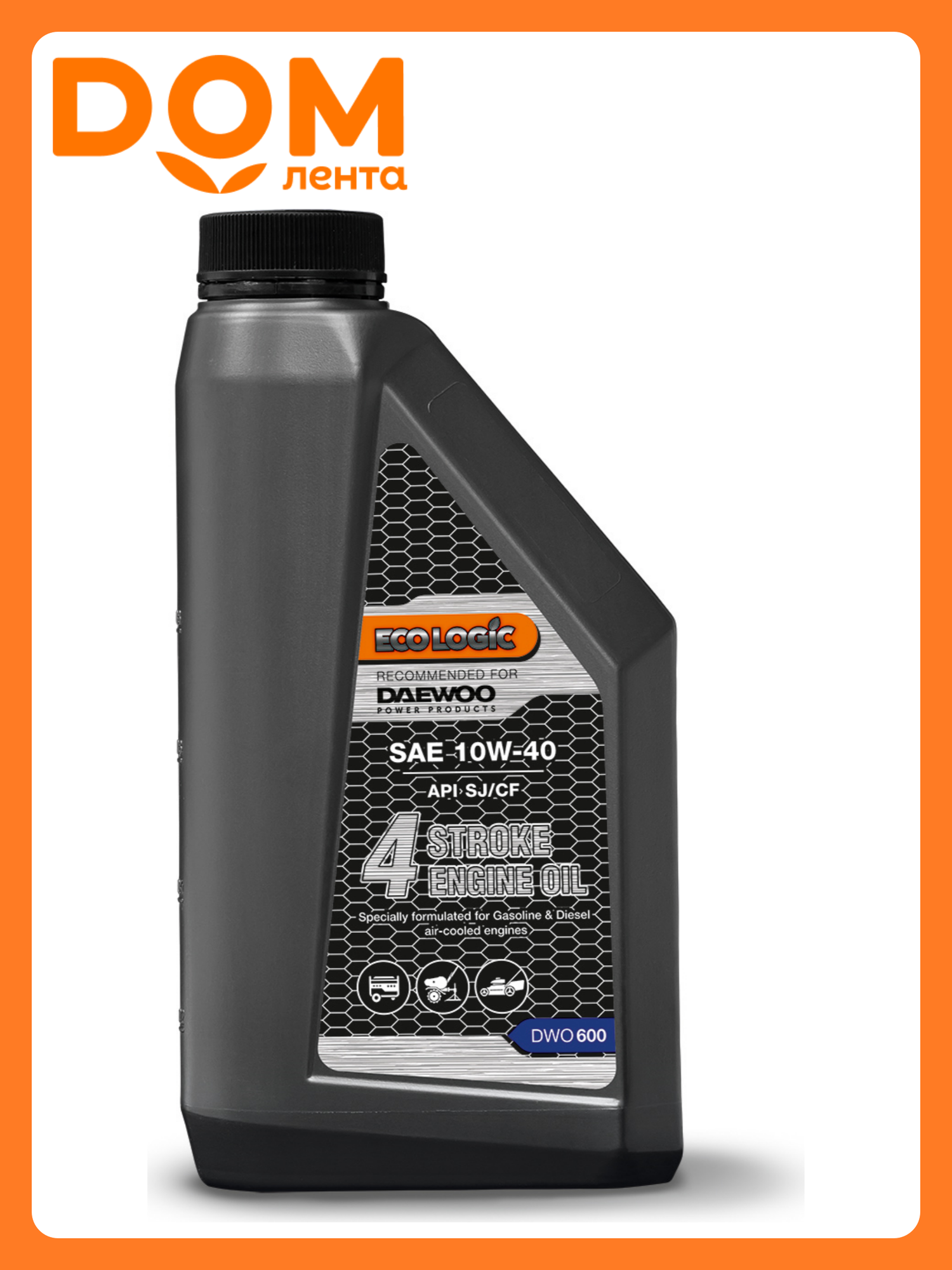 Моторное масло 4Т DAEWOO Ecologic DWO 600 полусинтетическое 1 л