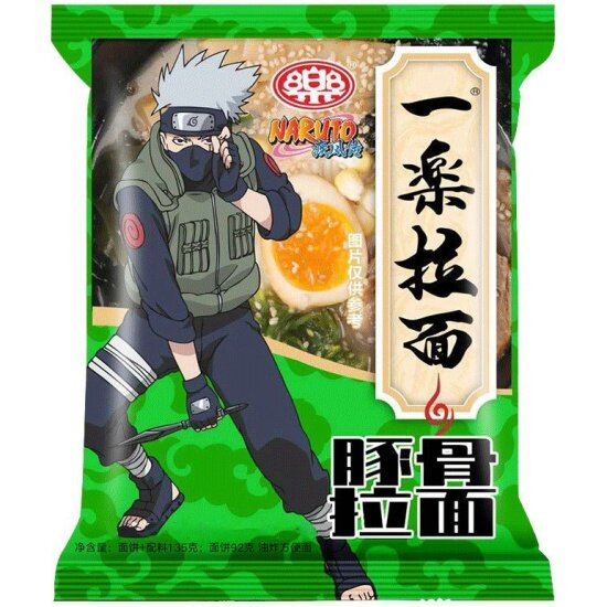 Лапша быстрого приготовления Naruto Рамен лапша на мясном бульоне Тонкацу 135г