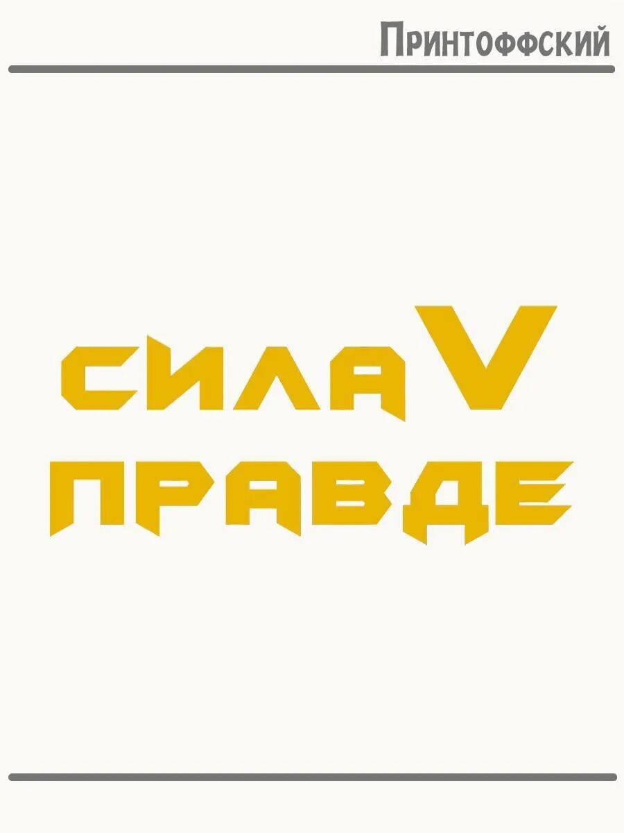 Термонаклейка для одежды и аксессуаров DTF-печать Сила V Правде