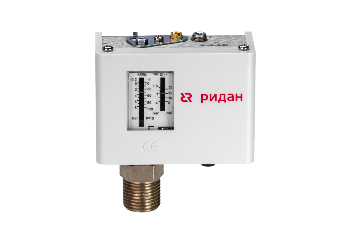 Реле давления Ридан KPI35R -0.2-8 бар дифф. 0.4-1.5 бар G1/2" IP44, 060-132566R