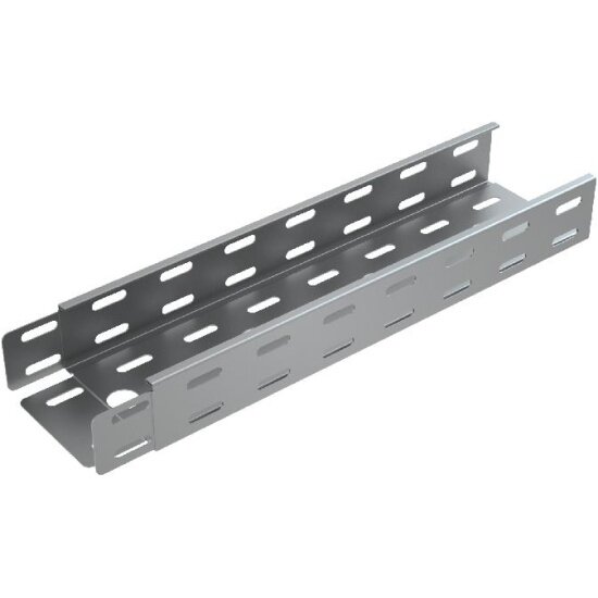 Лоток листовой перфорированный Км-профиль 100х50 L3000 сталь 0.55мм "быстрый монтаж" LP50-100-0.55-3000, LO0603