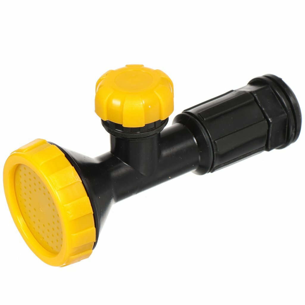 Кран душевой Исток КД-2 для летнего душа, переносная лейка с регулировкой расхода воды, черный пластик, 14.6х6.2х7.8 см.