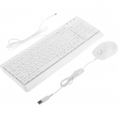 Клавиатура + мышь A4Tech Fstyler F1512 клав: белый мышь: белый USB (F1512 WHITE)