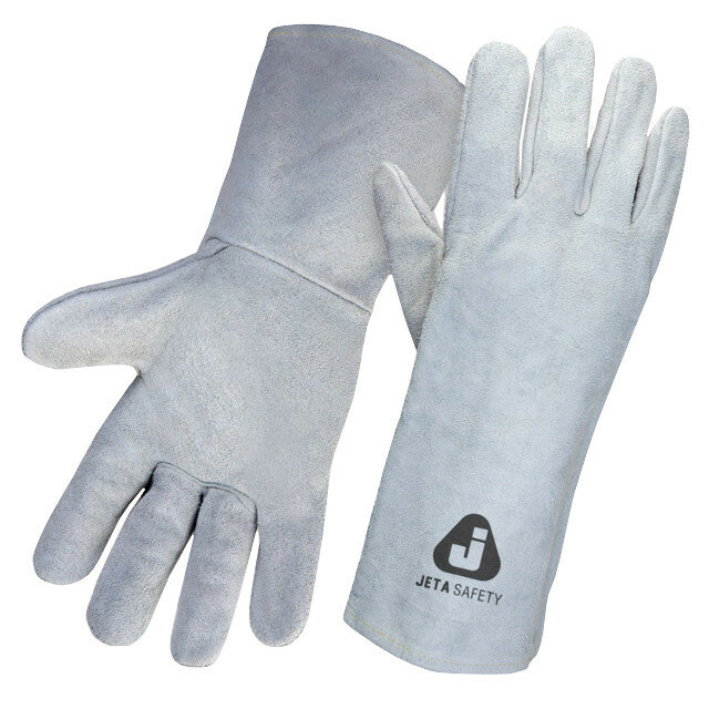 Краги спилковые JETASAFETY JWK101-XL серые XL без подкладки коровья кожа