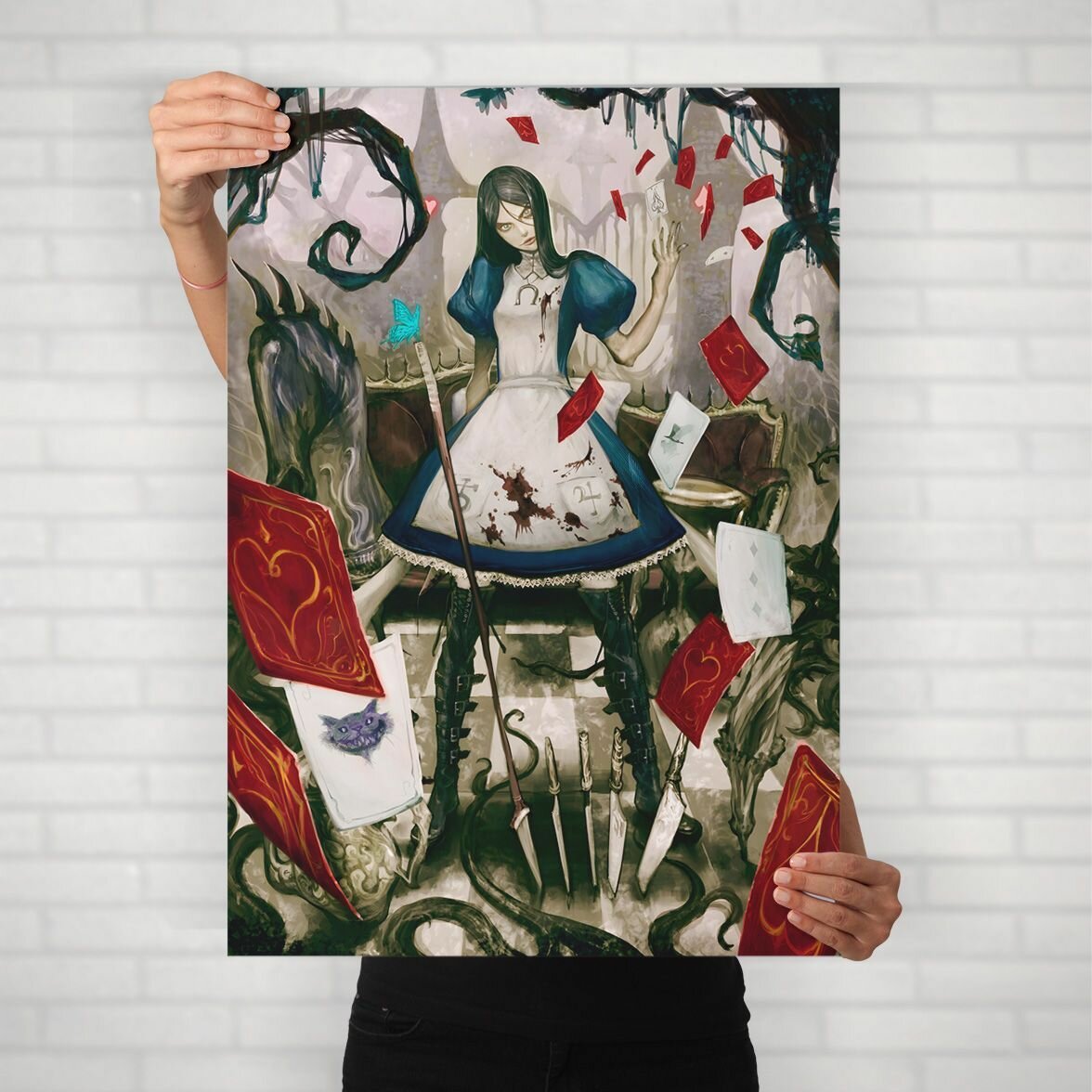Плакат на стену для интерьера Алиса в стране кошмаров (Alice Madness Returns 8) - Постер по игре формата А2 (42x60 см)