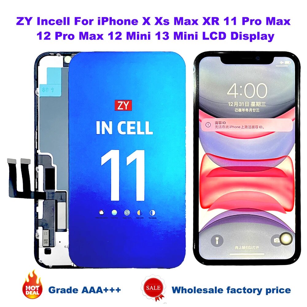 Дисплей Incell LCD для iPhone 16 Pro Max, 14, 15 Plus, 12, 13, 17 Pro Max, ZY