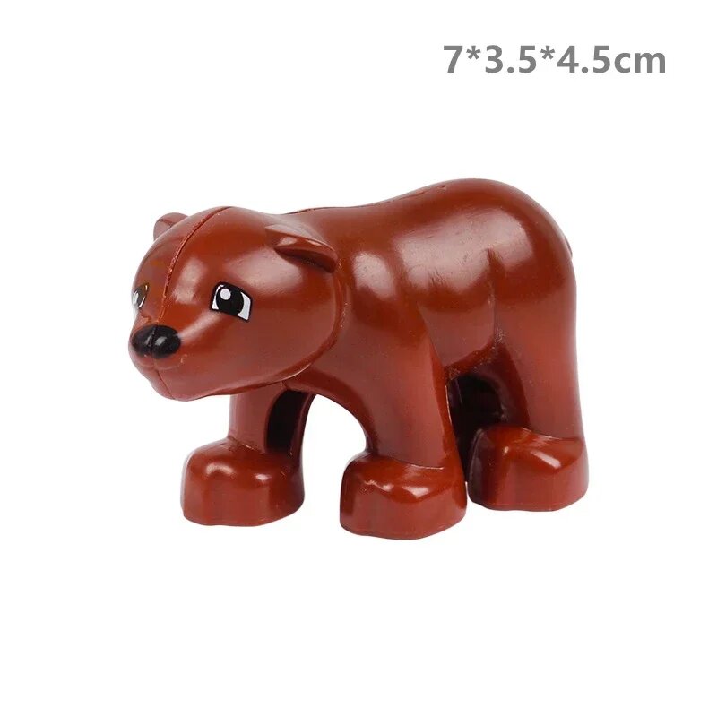 Коричневый медвежонок Lego-совместимый, 7*3.5*4.5 см