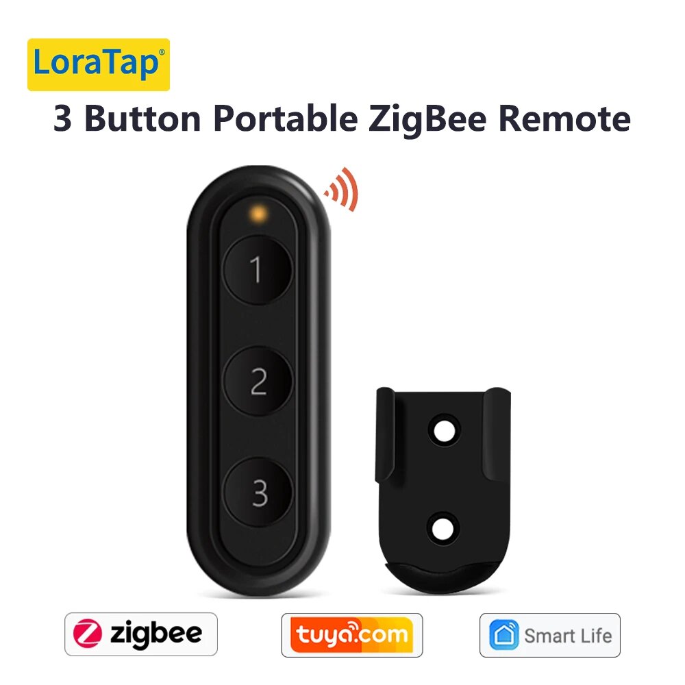 LoraTap ZigBee пульт 3 кнопки, черный