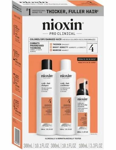 Nioxin - System 4 Kit Набор Шампунь 300 мл + Кондиционер 300 мл + Маска для кожи головы и волос 100 мл