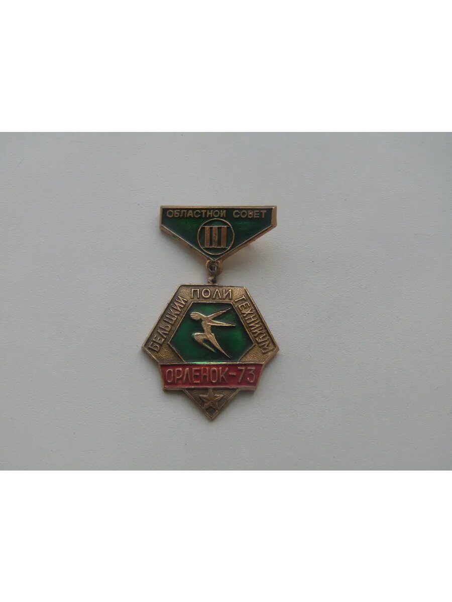 СССР. Значок. Бельцкий политехникум. Орленок 73