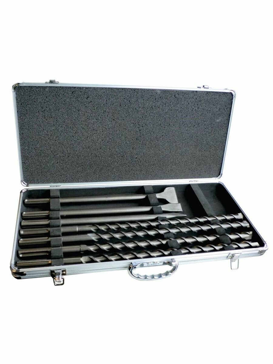 Набор буров и долот Makita D-40571 SDS-MAX, 7 шт. в металлическом кейсе
