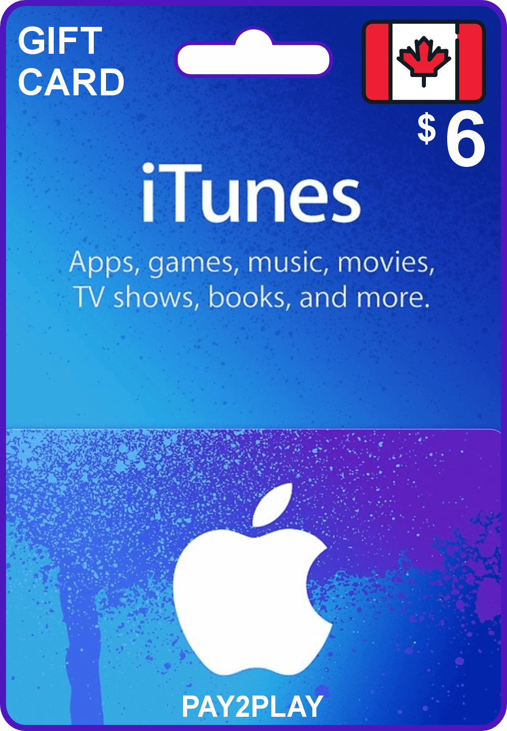 Подарочная карта Apple / Пополнение App Store&iTunes (Apple ID) / на 6 Канадских долларов / Канада