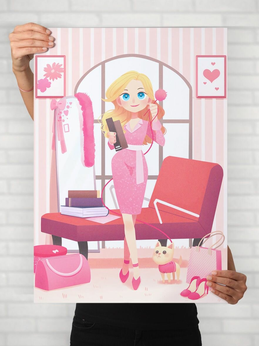 Плакат на стену для интерьера Блондинка в законе (Legally Blonde - Эль Вудс 5) - Постер по фильму кино формата А1 (60x84 см)
