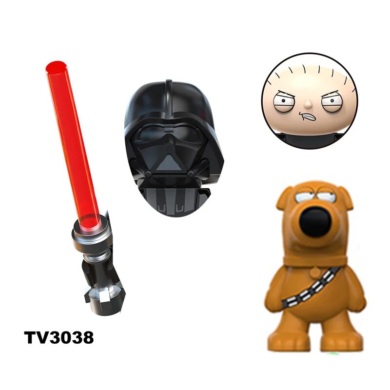 Disney Style Family Guy Мини-конструктор Черный, tv3038