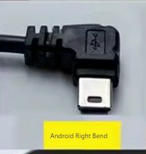 Автомобильный адаптер питания для видеорегистратора Xiaomi 70mai Type-A правый угол разъем 12В постоянного тока черный