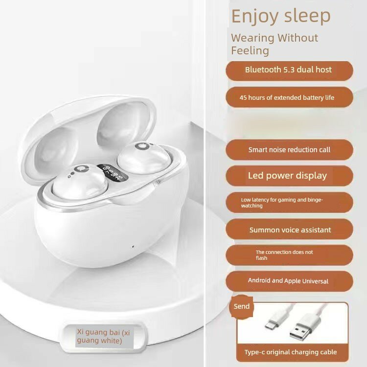 Беспроводные наушники Bluetooth с активным шумоподавлением, длительным сроком службы батареи, компактным дизайном -
